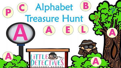 Alphabet and Letter Sounds Treasure Hunt (Digital & Interactive)
