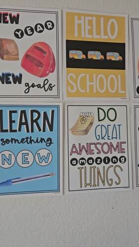 Back to School Watercolor Bulletin Board Posters | Classroom Decor