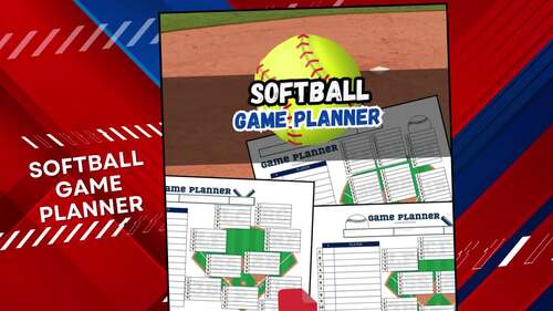 Softball GAME Planner Drill sheets / 3 PDF file digital downloads ...