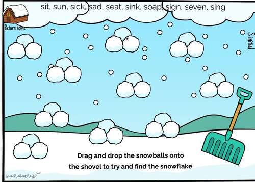 Find the Snowflake | Winter | Boom™ Card | Articulation Game | TPT