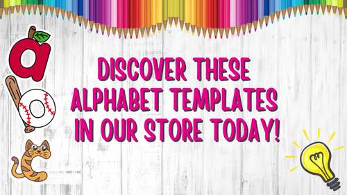 ULTIMATE Upper and Lowercase Blank ABC Cut and Paste Printable Crafts