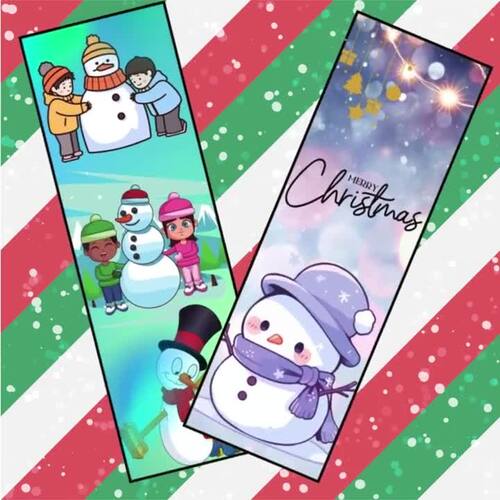 Printable Christmas Bookmarks - Snowman Holiday - December - Seasonal ...