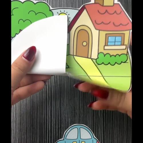 Car and House Papercraft Activity | Cut and Paste 3D Craft | TPT