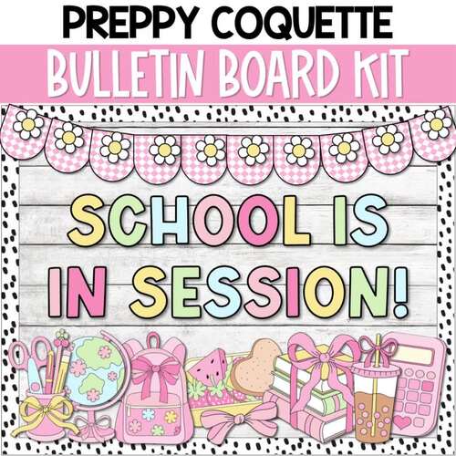 Pastel Coquette Welcome Back to School Bulletin Board for Open House ...