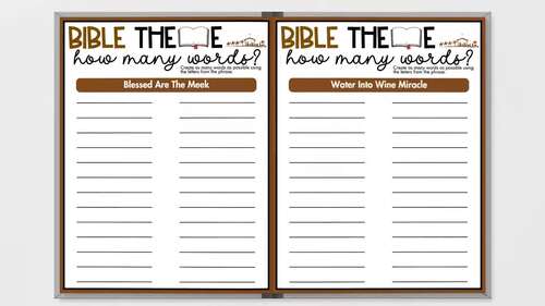 Bible Theme Party Game Printable Bundle Christian Sunday School | TPT