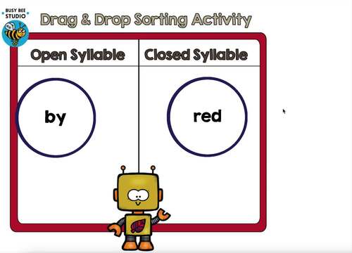 OPEN AND CLOSED SYLLABLE SORT GAME BOOM CARDS INDEPENDENT PHONICS ...