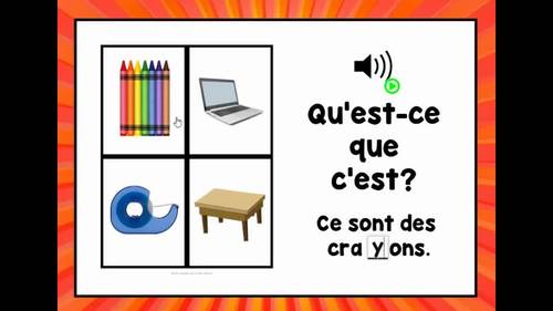 French School Supplies Boom Cards French Boom Cards French School Subjects