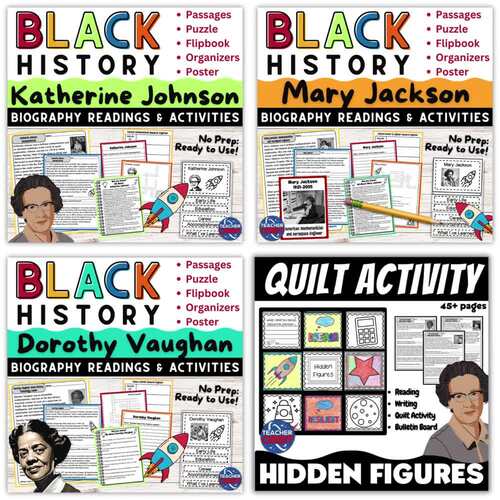 Hidden Figures Activity Black History Month STEM Reading Collaborative ...