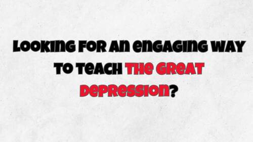 The Great Depression Primary Source Gallery Walk Investigation Lesson