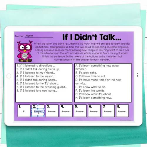 Lacey Walker, Nonstop Talker: Self Control Activities To Teach ...
