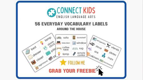 Everyday Vocabulary Around the Home and Classroom Bundle by Connect ...