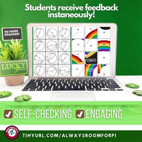 Inscribed Right Triangles Digital Puzzle Activity by Always Room For Pi