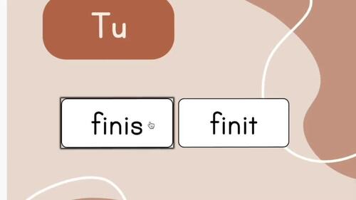 Présent deuxième groupe | French Present tense verbs ending with ir ...