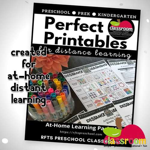 HOMESCHOOL LEARNING WITH PRINTABLES | 4-WEEKS by RFTS-Preschool | TPT