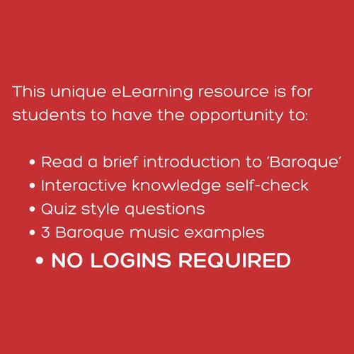 Emergency No Prep Music Lesson Baroque Era Interactive Learning & Audio ...