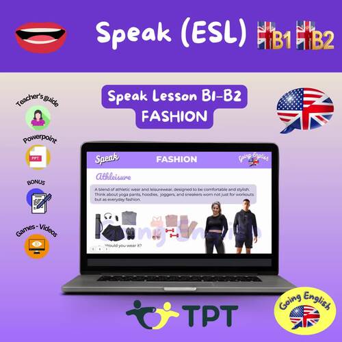 Speak - Fashion B1–B2 [Online Lesson] for ESL/EFL Students by Going ...