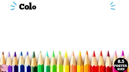 Color Posters Classroom Decor - Bright, Rainbow, and Checkered for ...