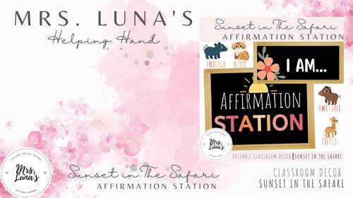 SUNSET IN THE SAFARI Affirmation Station | 24 Positive Affirmation ...