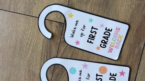 Back to School Door Hangers – “Wake Me Up For” | PreK–6th Grade | 3 Designs