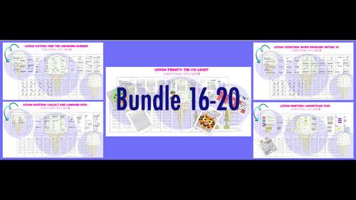 BUNDLE First Grade Math Lessons 16, 17, 18, 19, and 20 by The Mint Chip ...