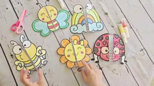 Spring April Bugs Adjective Writing Craft Activities First Grade ...