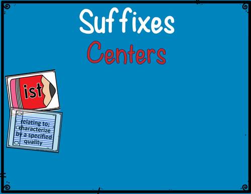 Suffixes Center Games With Worksheets 15 Common Prefixes | TPT