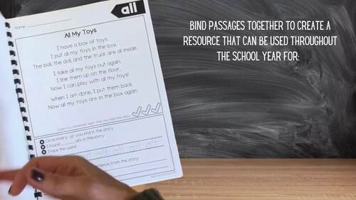 Pre-Primer Dolch Sight Word Fluency Reading Passages - Printable ...