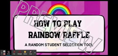Rainbow Raffle | Random Student Selection Activity PPT | Materials Required