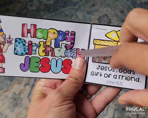 Happy Birthday Jesus Craft for Kids, Jesus is Our Gift Flip Book, Birth ...
