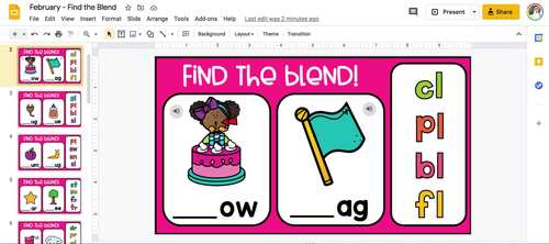 Beginning Blends Digital Activity for Google Classrooms™ and Seesaw™
