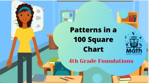Patterns in a 100 Square Chart, Video Lesson and Student Materials