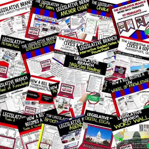 Legislative Branch BUNDLE (Civics BUNDLE & Government BUNDLE) | TPT