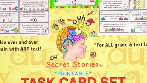 Secret Stories® "Universal" Phonics Task Cards for Use with ANY Text!