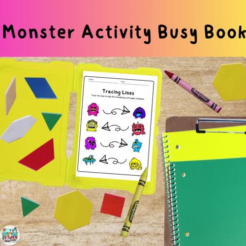 Monster Activity Busy Book | Fun & Educational Monster-Themed Activities