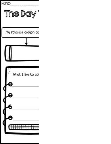 The Day The Crayons Quit Activities | My Favorite Color by Kidzvilly