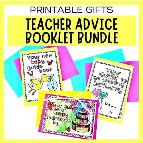 Teacher Advice Booklet Bundle Printable Teacher Gift Books | TPT