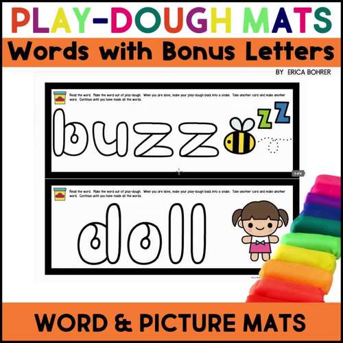 Words with Bonus Letters Playdough Mats – Words and Pictures Phonics ...