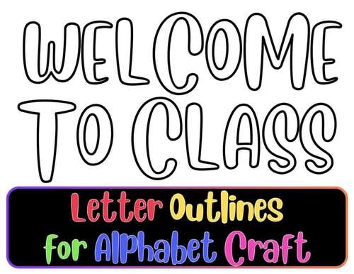 Letter Outlines For Alphabet Craft Templates - Bulletin Board Classroom ...