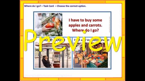 Where do I go?–Task Slides -Multiple Choice – with real Images. GOOGLE ...