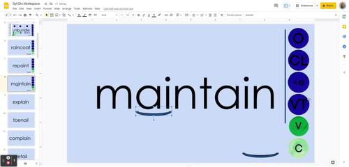 Phonics Syllable Division with ai ay Vowel Teams Long A Words Google ...