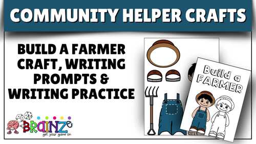 Build-a-Community Helper: Farmer | Cut & Paste Craft + Writing ...
