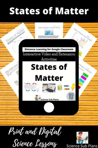 States of Matter - Interactive Video and Extension Activities | TpT