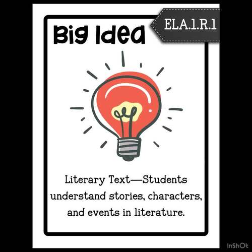 1st Grade Florida ELA B.E.S.T. Standards Big Ideas Posters & Teacher ...