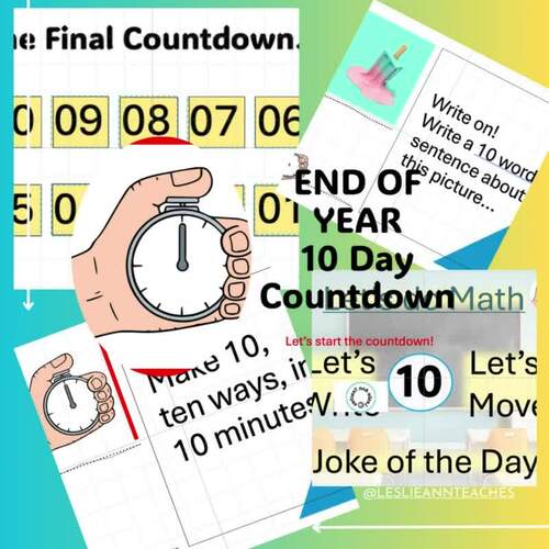 End of Year FUN TEN DAY COUNTDOWN Ready-to-Use Activities, Printables ...