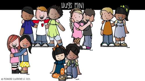 Hugs clip art, Friends clip art MINI by Melonheadz Clipart | TPT