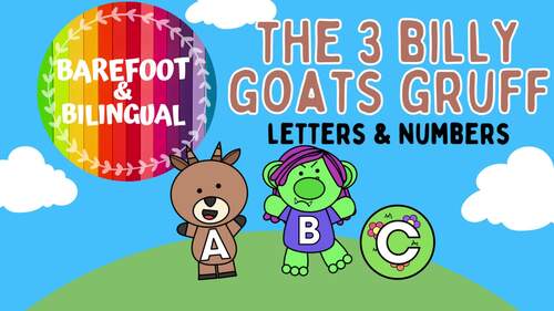 3 Billy Goats Gruff Clipart Letters & Numbers | DELUXE 3 in 1 Letter ...