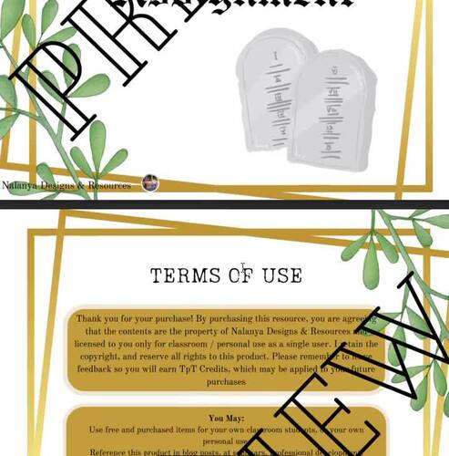 The 10 Commandments Children's Booklet Creation | TPT