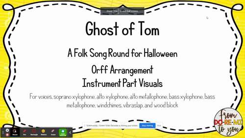 Ghost of Tom | Ghost of John Orff Arrangement for Halloween | TPT