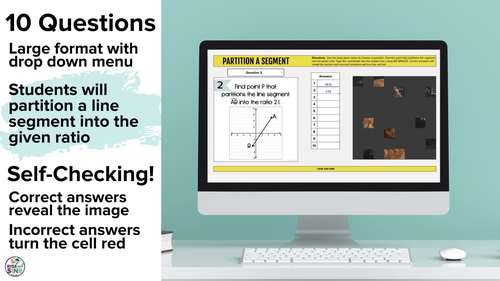 Partition a Line Segment Self-Checking Digital Activity by Rise and Sine