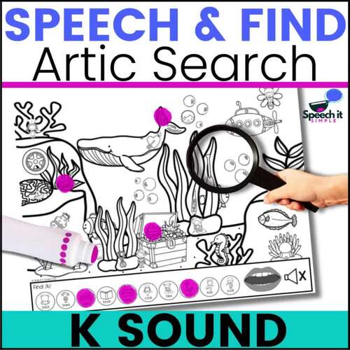 Speech and Find - K Sound - Articulation Worksheets - Find It - Speech ...